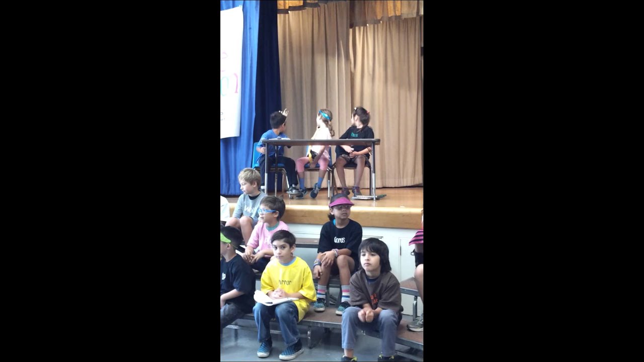 My son first grade, character matters play. - YouTube