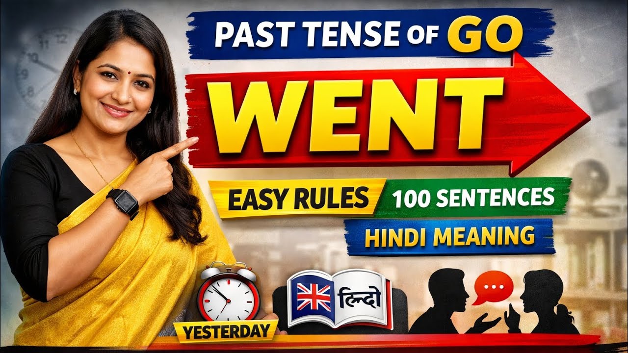 WENT Verb | Went से 100 English Sentences | Past Tense Spoken English ...