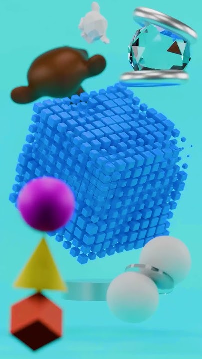 Motion design made using Geometry nodes #gaming #animation #minecraft #blender3danimation # ...