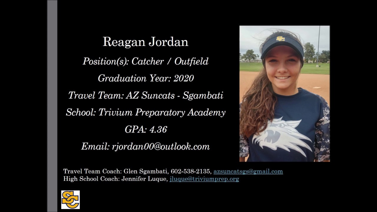 Reagan Jordan Softball Skills Video - 2020 Catcher Outfield - YouTube