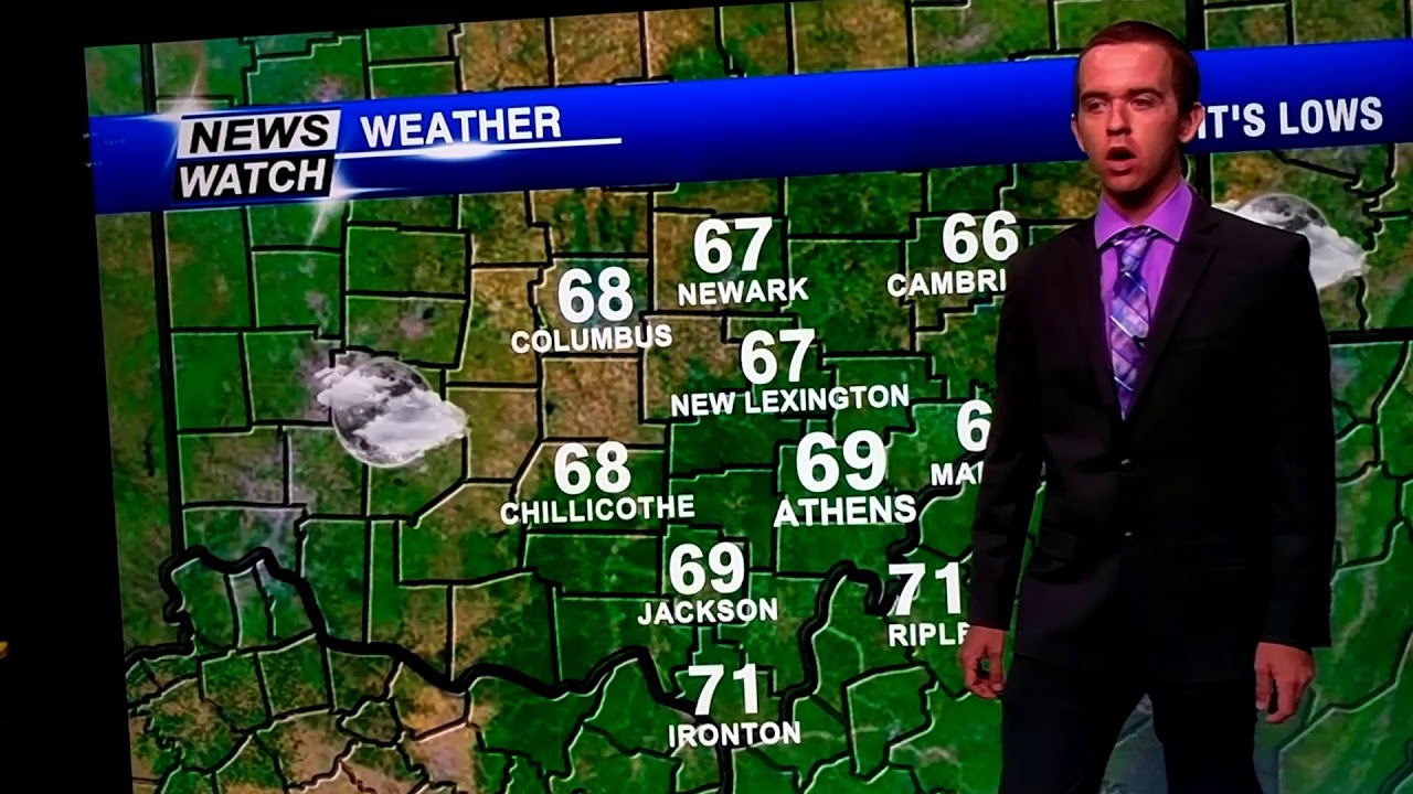 Terrified Weatherman at WOUB in Athens, Ohio - YouTube