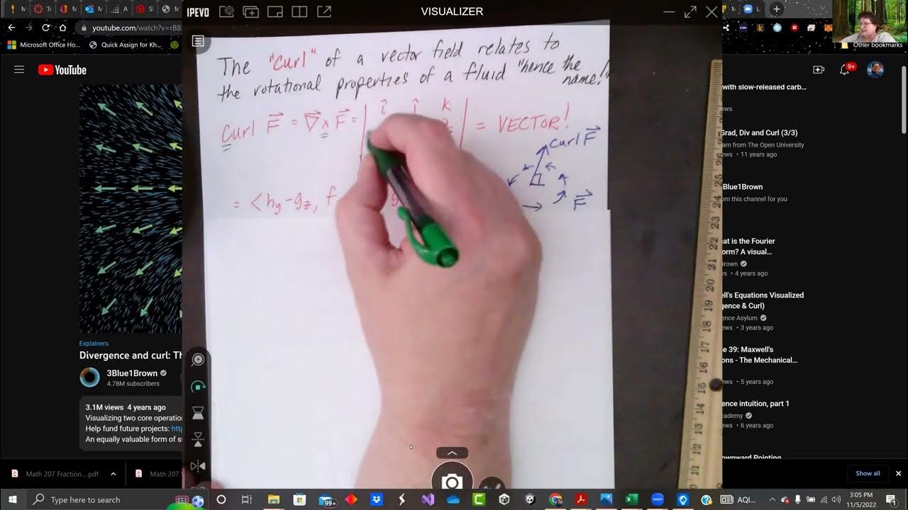 M067 Calc 3 Fall 2022 15.1B Gradient Fields, Divergence, and Curl - YouTube