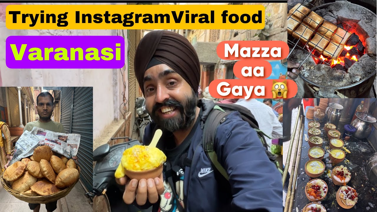 TRYING VIRAL food OF VARANASI “THATHERI BAZAR” | BANARAS STREET FOOD 😃👌 ...