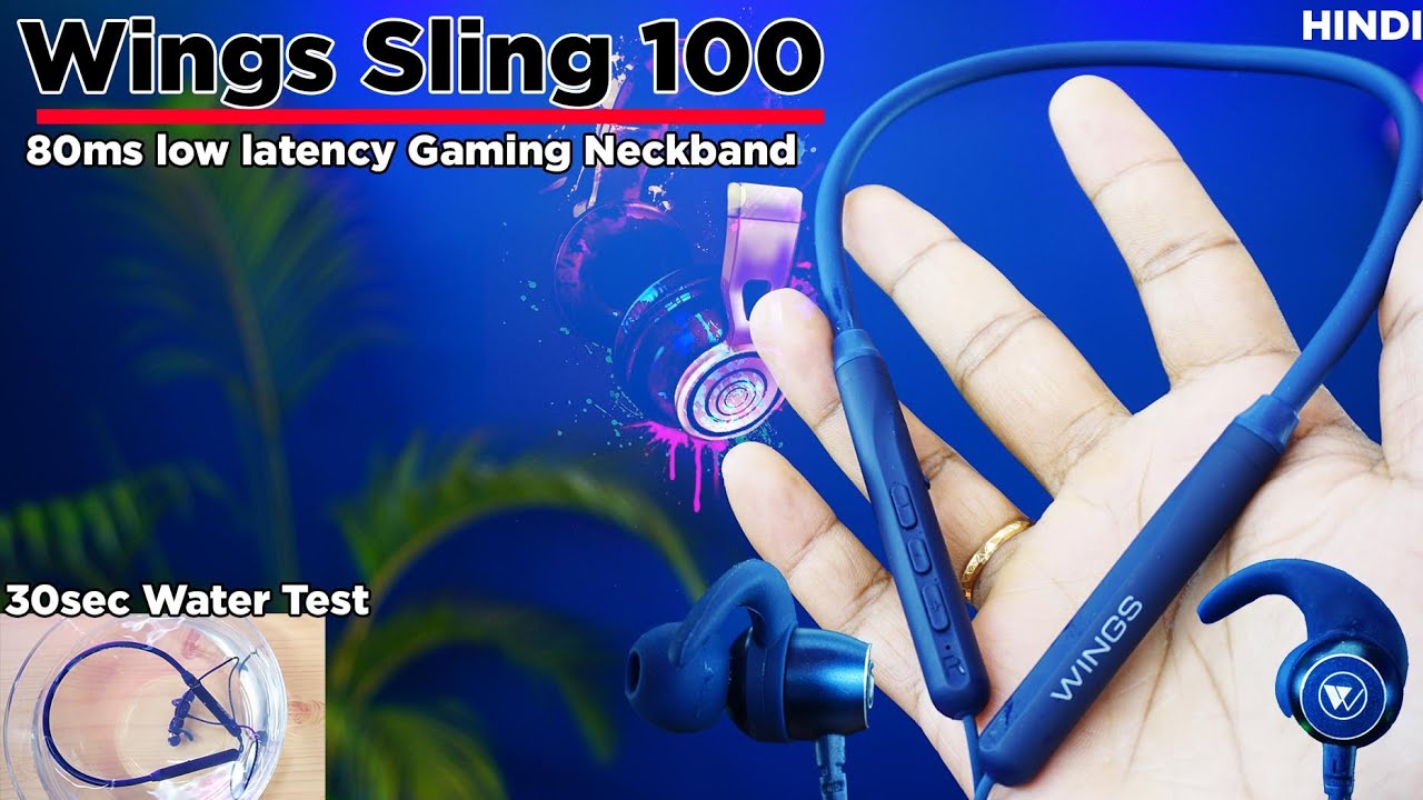 Wings Sling100 80ms Low Latency Gaming Neckband Best for Calling - YouTube
