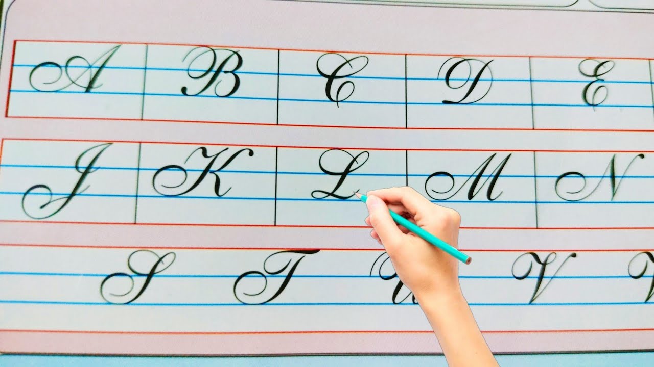 Cursive Capital Letters A to Z || English for Kids || English Capital ...