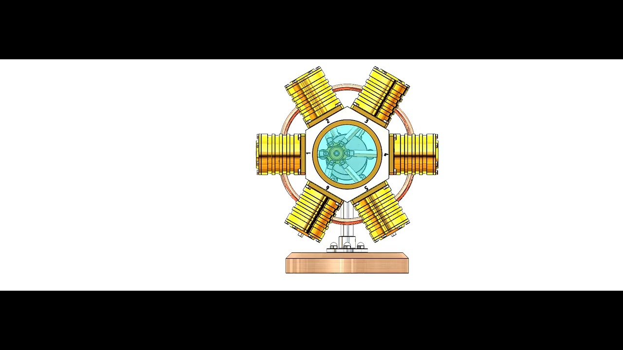 6 CYLINDER RADIAL STEAM ENGINE - 1 - YouTube