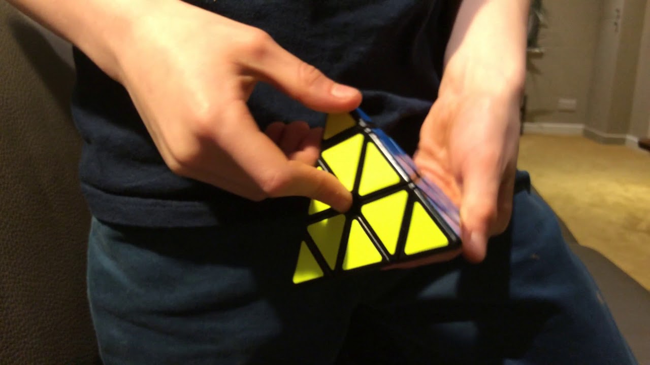 Easy trick to do with a rubix triangle - YouTube