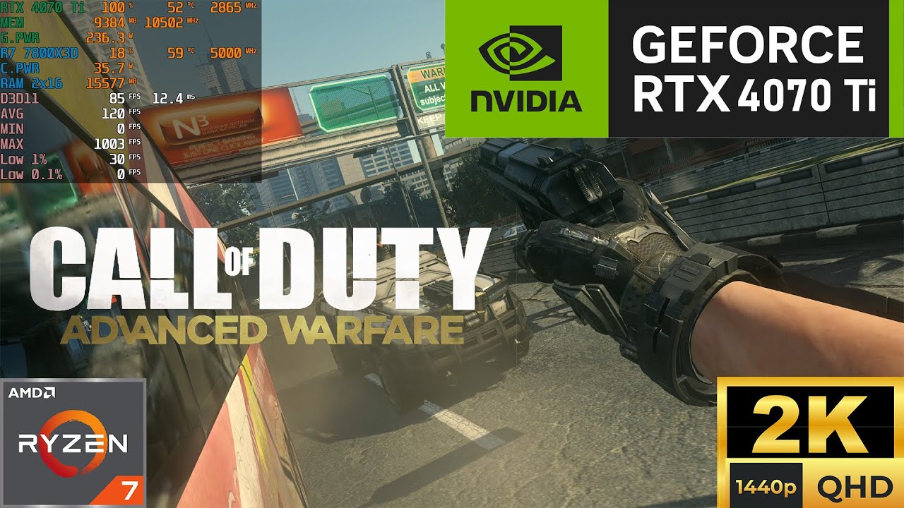 CALL OF DUTY: ADVANCED WARFARE Max Settings 1440p(2k) Gameplay RTX 4070 ...