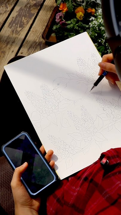 Sketching my most recent painting… a deeper look at my process 💕 #sketching #chickadee # ...