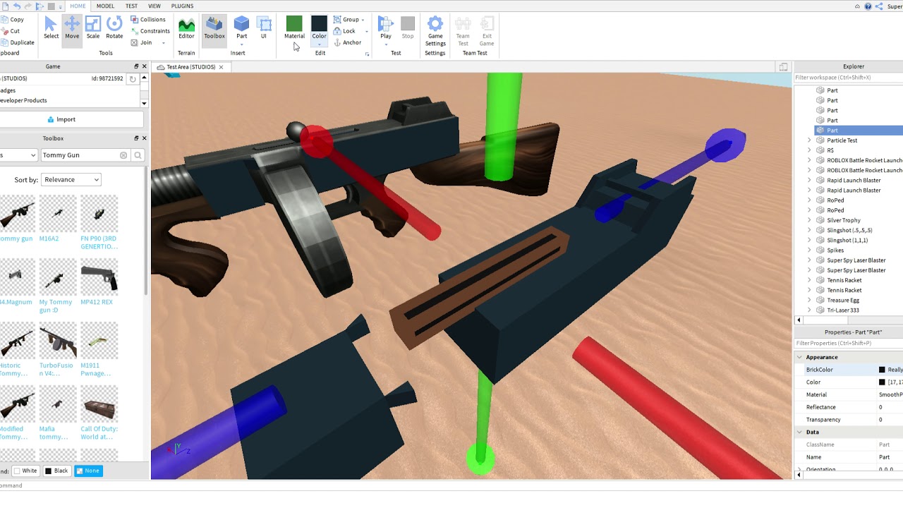 ROBLOX Studios - Modeled "Remastered" Tommy Gun - YouTube