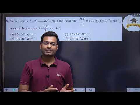 In the reaction, A + 2B on. A + 2B + 6C + 2D if the initial rate ...