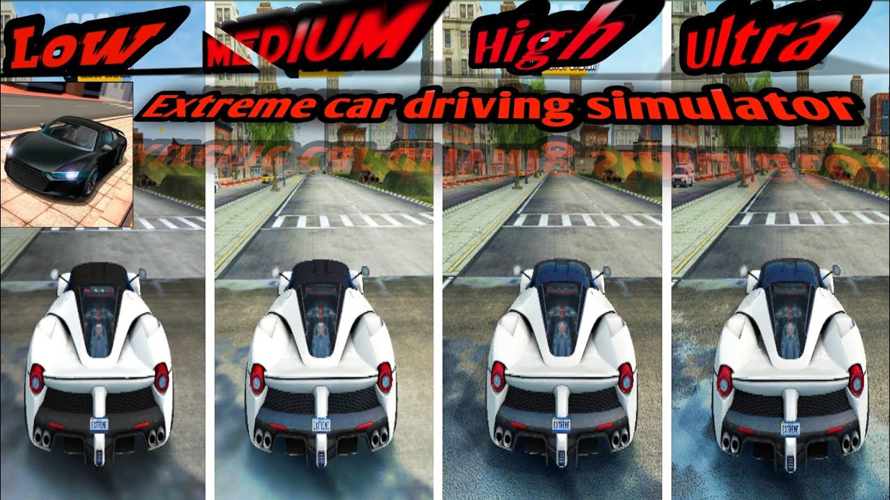 Low vs Medium vs High vs ultra graphics 🔥🔥🔥🔥'''Extream car driving ...