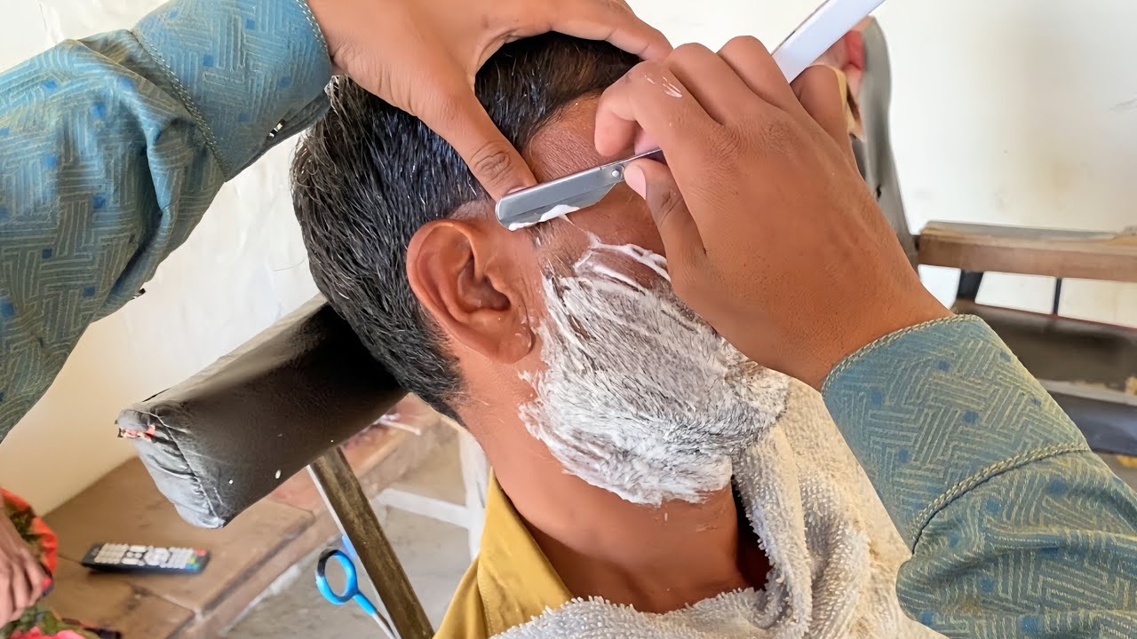 ASMR Fast Shave with Straight Razor in Barbershop | Hair Transformation ...