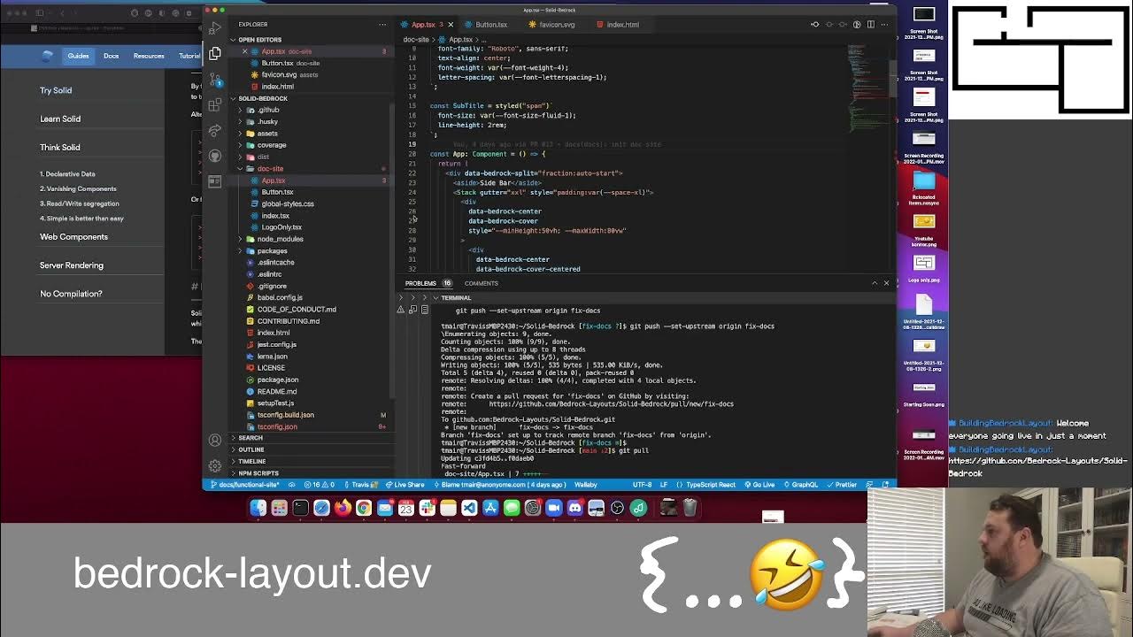 Let's start working on the solid.js port of Bedrock Layout - YouTube