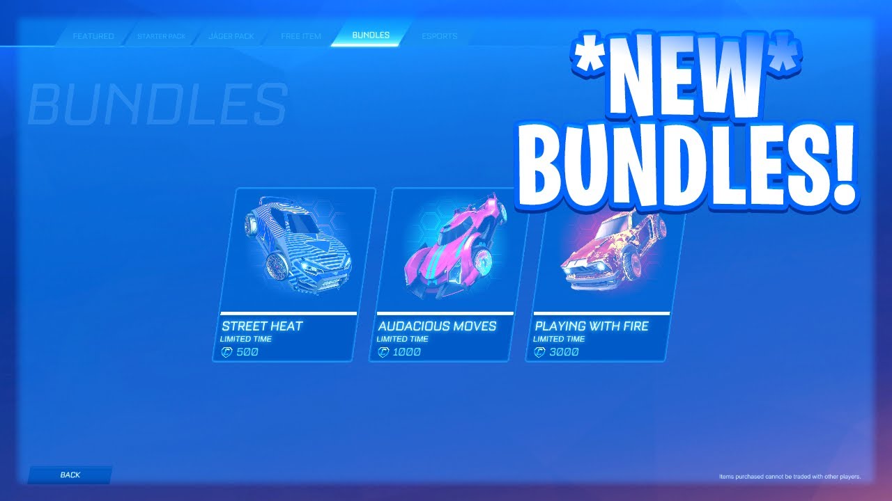 ALL *NEW* BUNDELS! (Rocket League Bundles) - YouTube