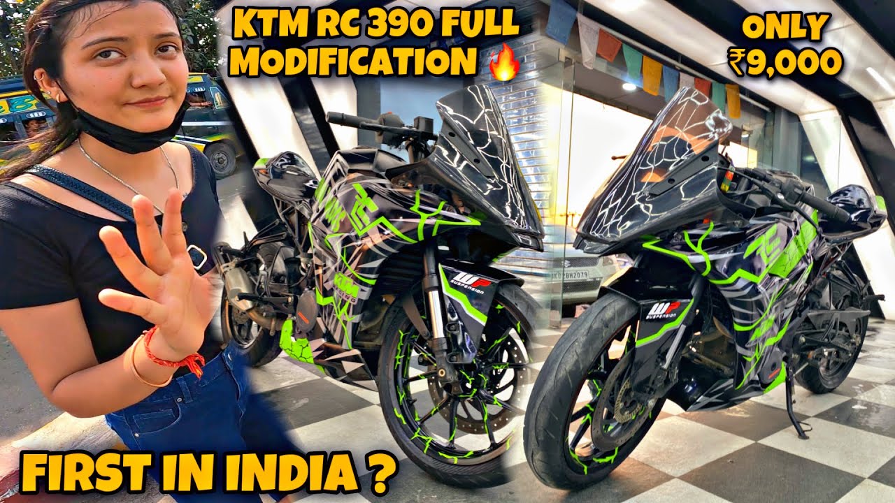 Ktm Rc 390 Full Modification 🔥 || First In India 🥰 || Only ₹9,000 😱 ...