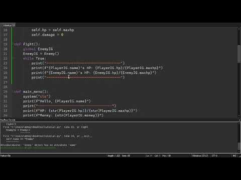Python Text-RPG Tutorial - Combat System! (Part - 2) - YouTube