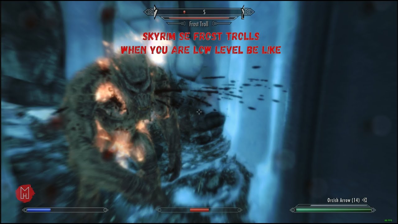 Skyrim SE Frost Trolls in a nutshell - YouTube