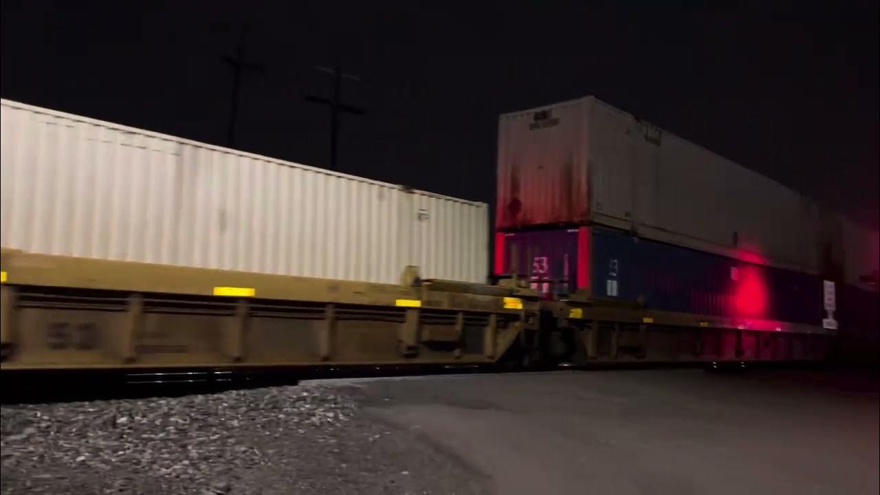 BNSF #6291 ES44AC Lead The SB Q-SPOALT6-21A With Two Back To Back Power & No DP Unit’s 12/24/23 ...