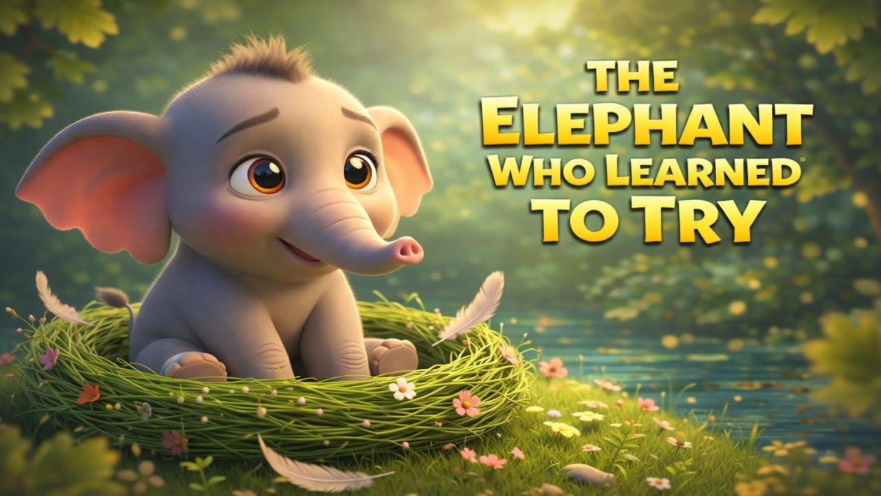 The Elephant Who Learned to Try | Heartwarming 3D Animated Moral Story ...
