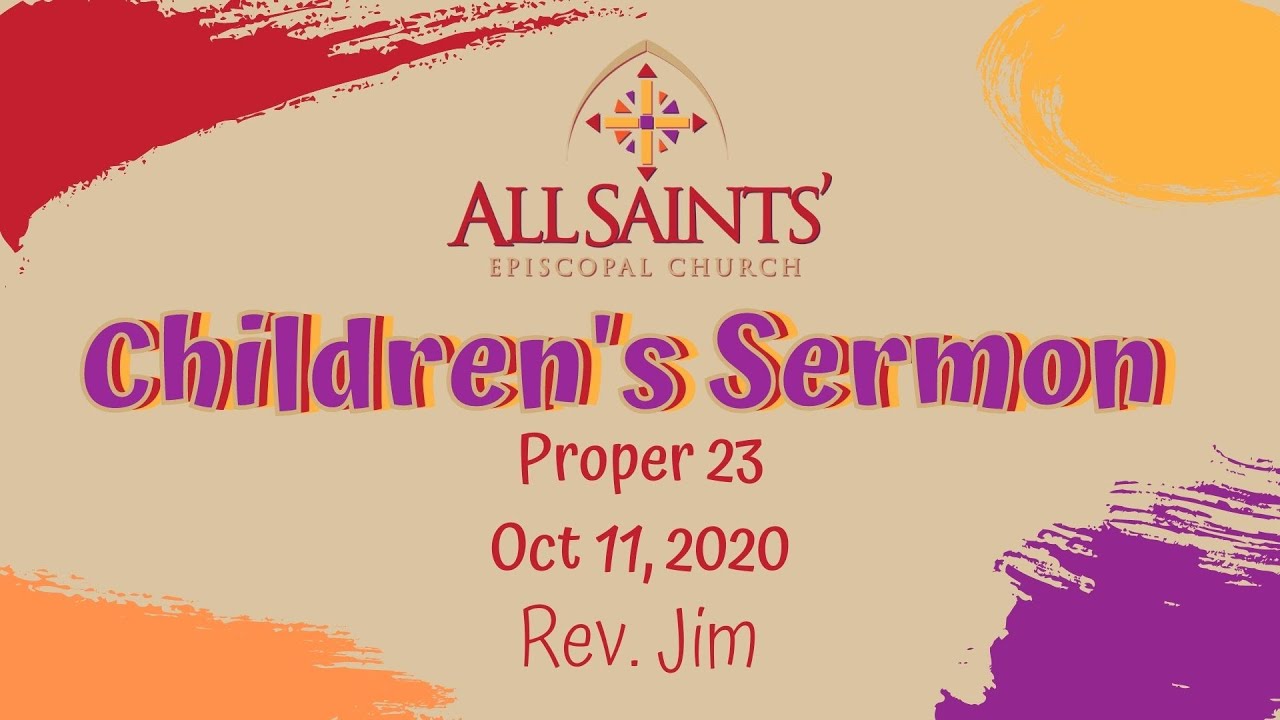 Proper 23 Children's Sermon - YouTube