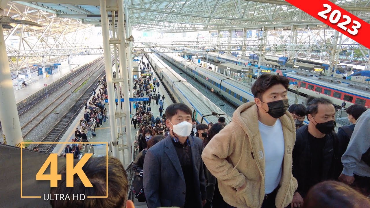 Korean BULLET TRAIN 🇰🇷 Busan to Seoul in 2 Hours! KTX Fast Train ...