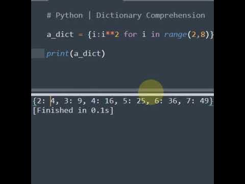 Python Dictionary also has comprehension feature like List #shorts ...