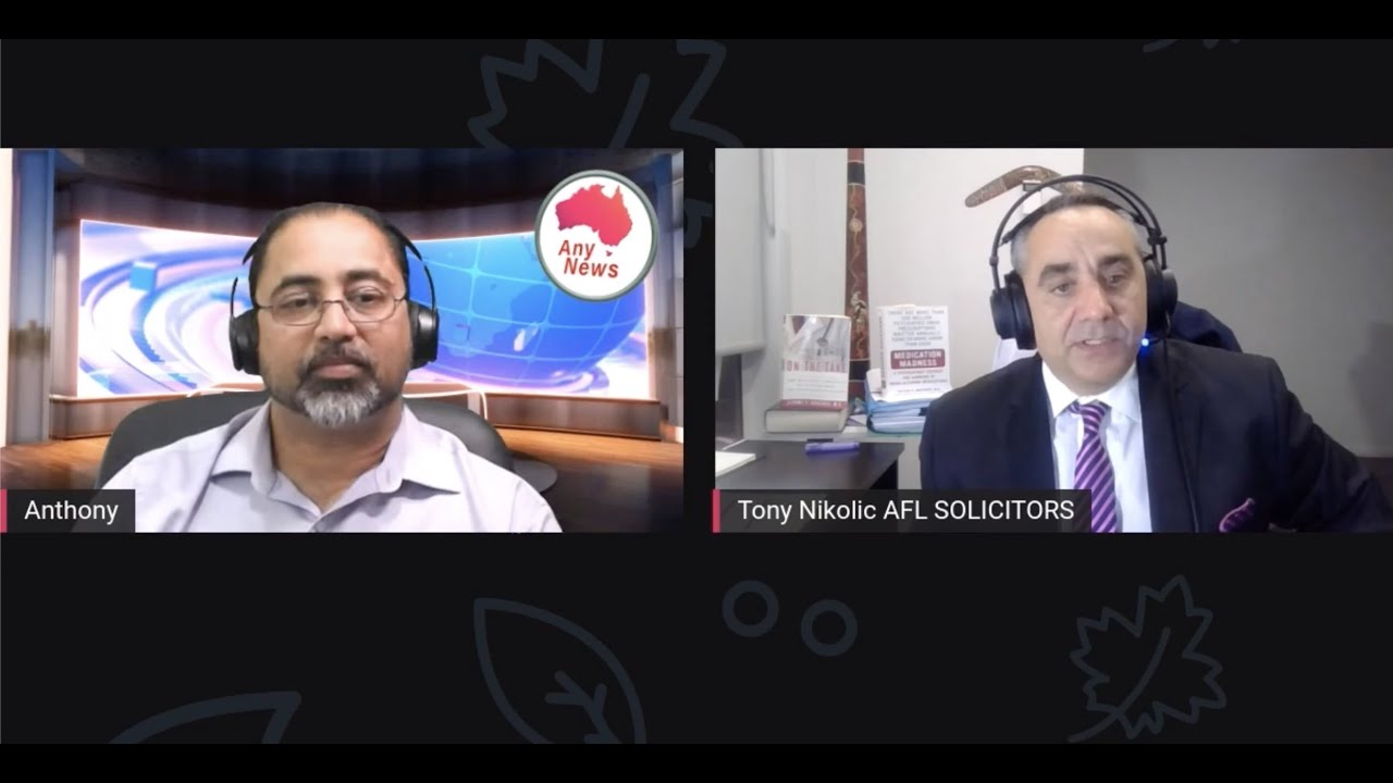 Any News Weekly Live Stream Tony Nikolic AFL Solicitors Employer and ...