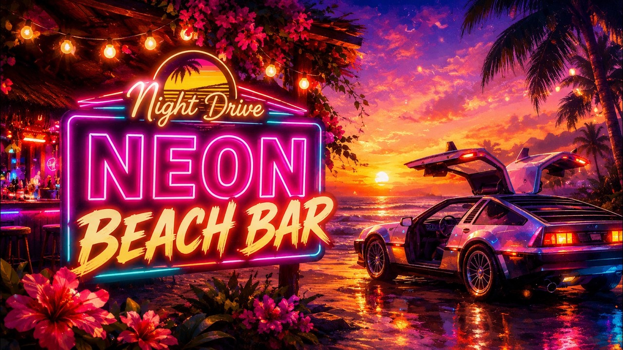 Night Drive #6 – Neon Beach Bar | Endless Synthwave Highway - YouTube