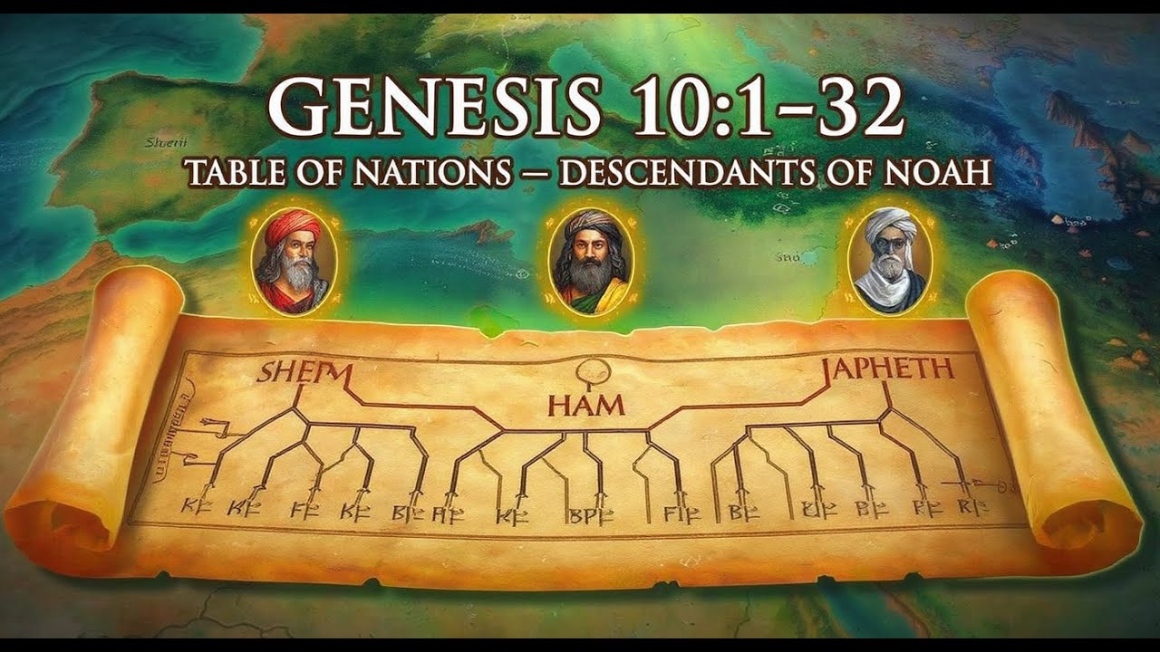 Genesis 10:1–32 | The Table of Nations — Descendants of Noah (Peaceful ...