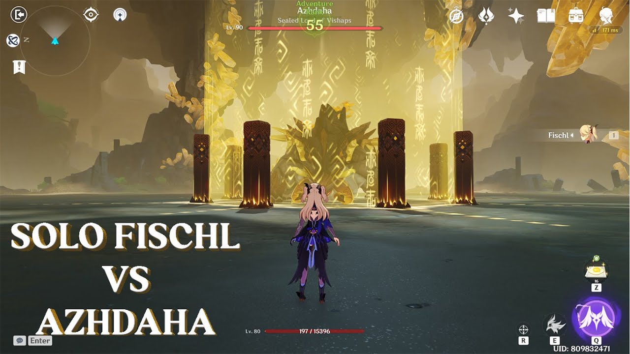 197HP Fischl Soloing Azhdaha (NO DAMAGE TAKEN) | Genshin Impact - YouTube