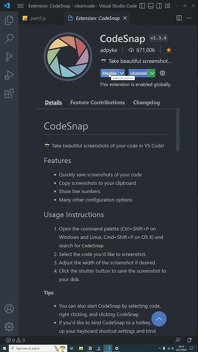 cara screenshot code dengan mudah #visualstudiocode #pemrograman #code #programming - YouTube
