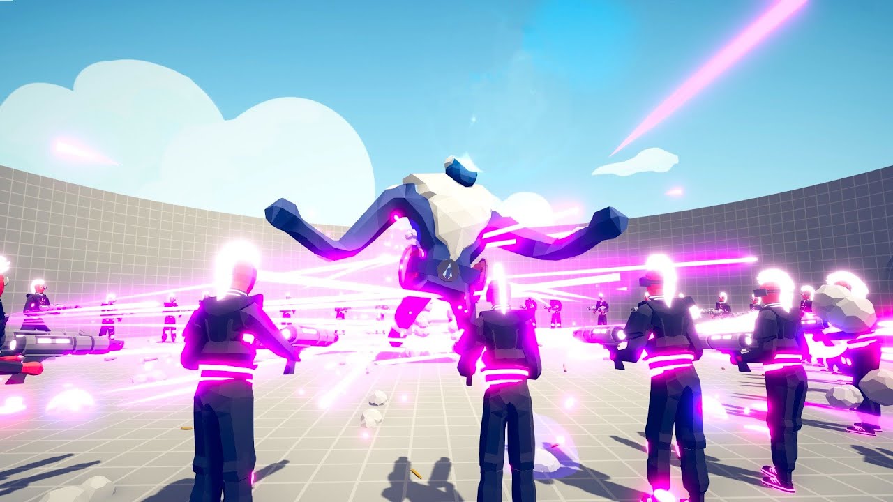 WHO CAN SURVIVE 100x NEON PISTOL | TABS - Totally Accurate Battle ...