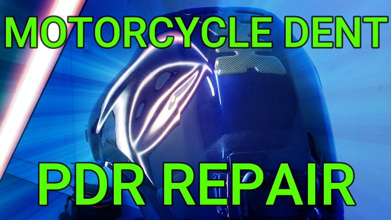 Motorcycle Tank Repaired With PDR | Two Nasty Dents | MPDR - YouTube