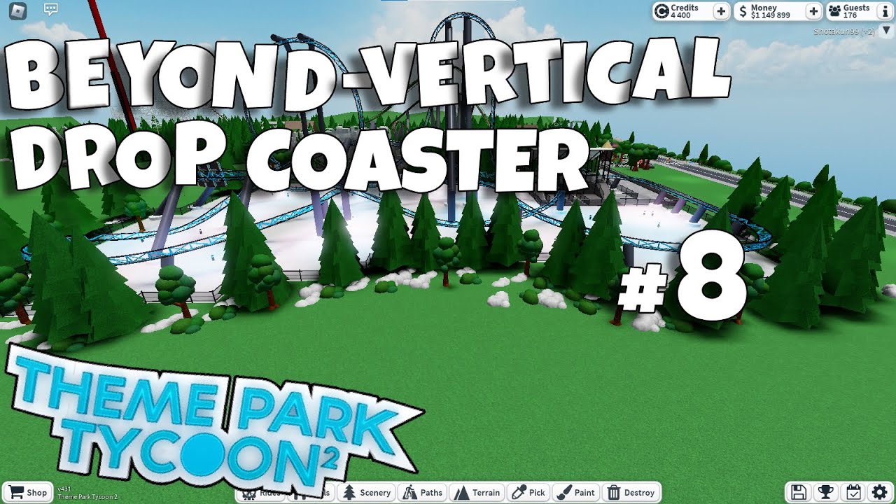 Beyond-Vertical Drop Coaster! (Roblox Theme Park Tycoon 2) - YouTube