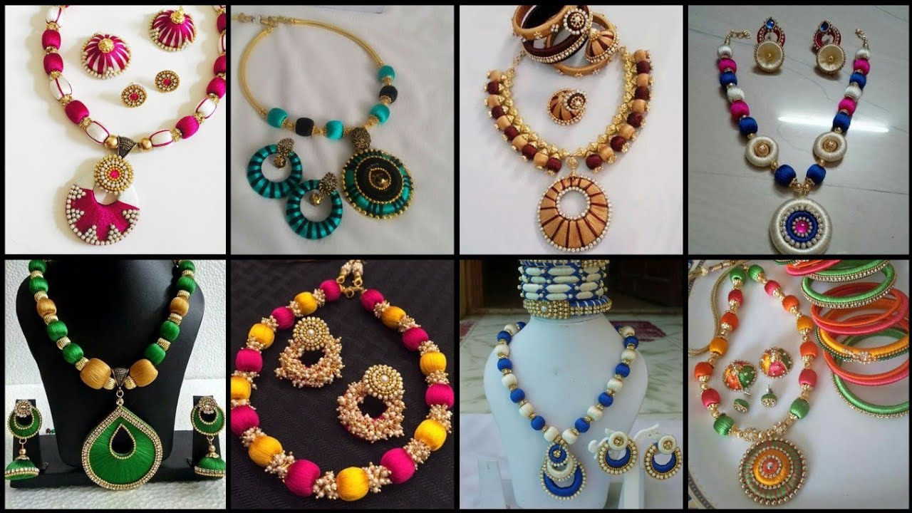 Latest Silk Thread Necklace Designs/Beautiful Handmade Jewellery ...