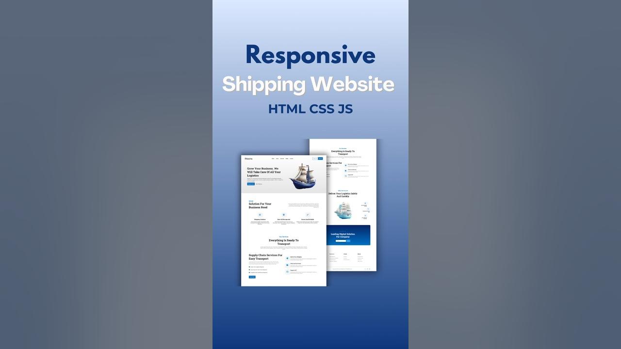 Design A Shipping Website Using Html Css And Javascript Html Css Coding Javascript 4570