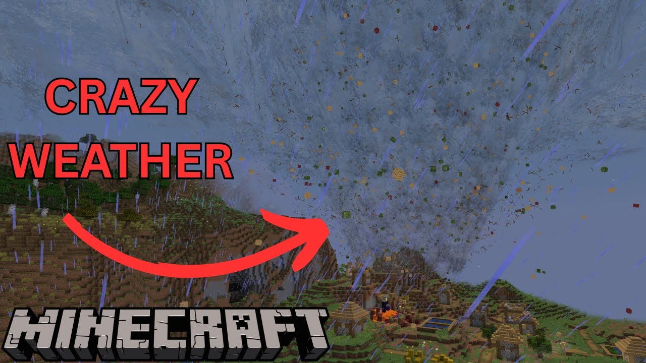 MINECRAFT INSANE WEATHER MOD - TORNADOES AND SHARKNADOS? - YouTube