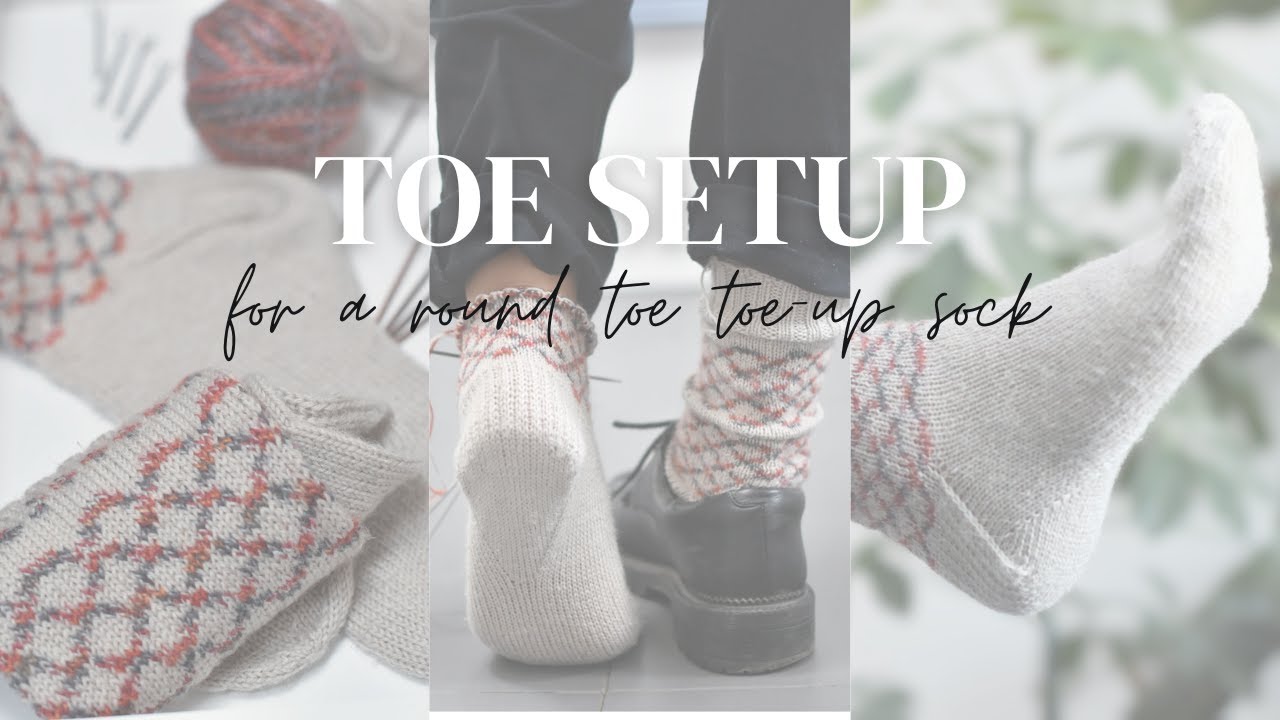 How to start a round toe toe-up sock - #dublinmemoriessocks - mini ...