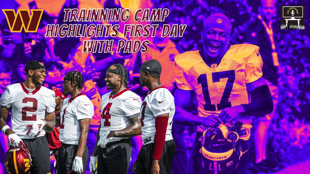 Washington Commanders Training Camp Day 6 | First day with PADS ...