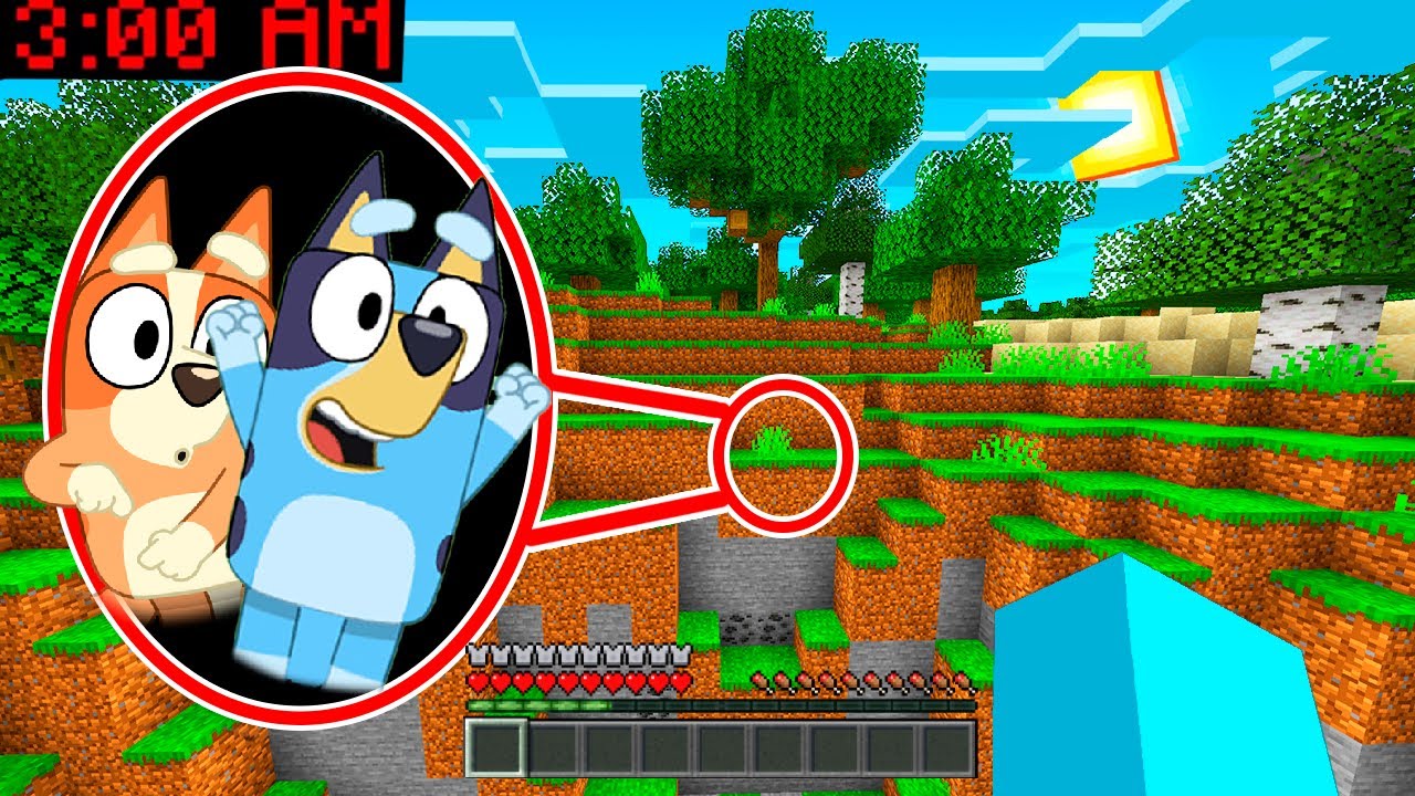 ¿Que hay dentro de la base secreta de Bluey y Bingo en Minecraft? - YouTube
