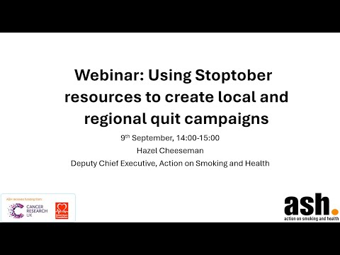 Stoptober Resources Webinar - YouTube