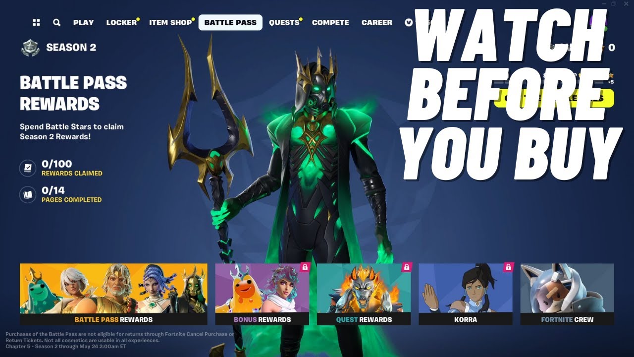 Fortnite: Chapter 5 - Season 2 Myths and Mortals Battle Pass Review ...