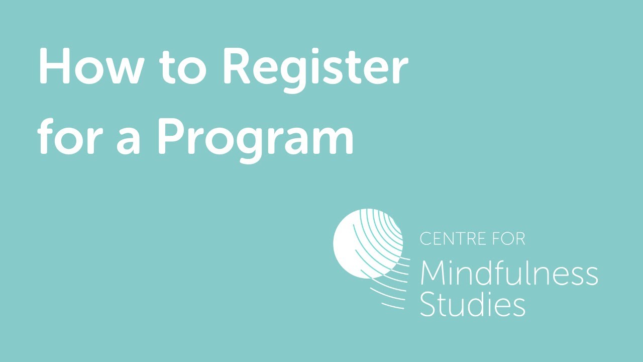 How to Register for a Program - YouTube