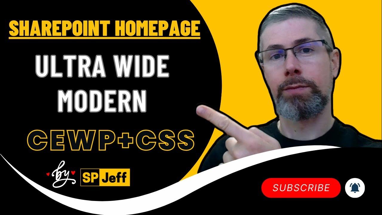 Ultra wide Modern SharePoint homepage with CEWP+CSS - YouTube