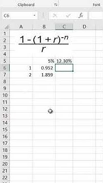 Annuity Factor Calculation - Excel - YouTube