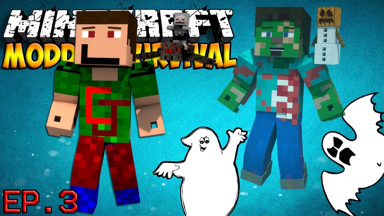 "I'm A Ghost" Jack Pack Modded Survival Ep. 3 - YouTube