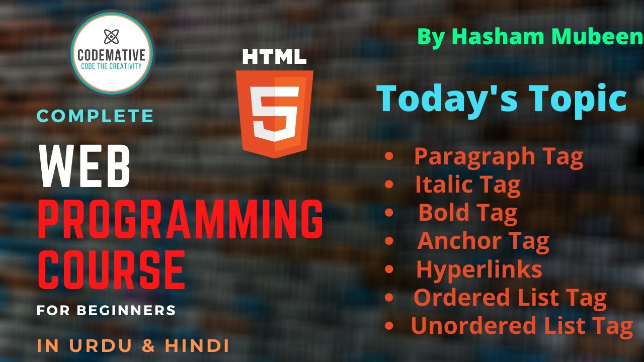 Lecture 4 Html Tag And Html List Webdevelopmentcompletecourse In 9439