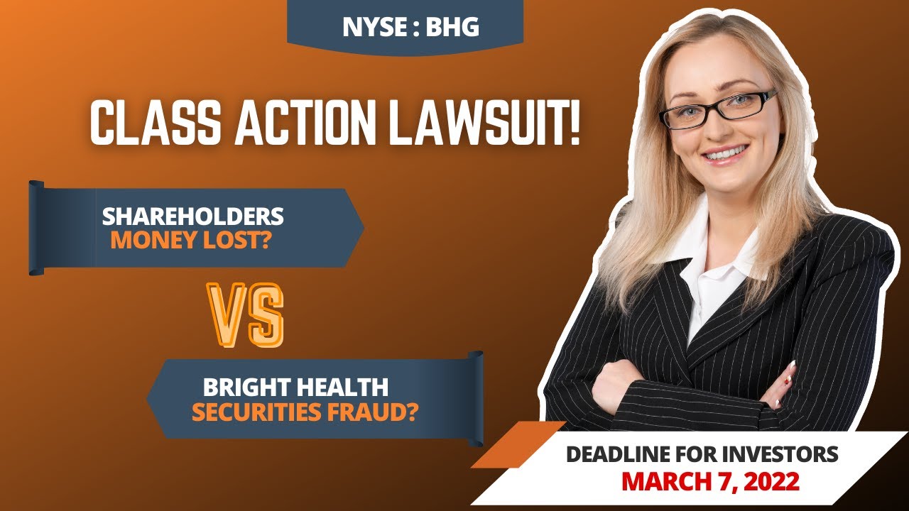 BHG Stock (#BHG) STOCKHOLDERS Class Action Bright Health Group Stock ...