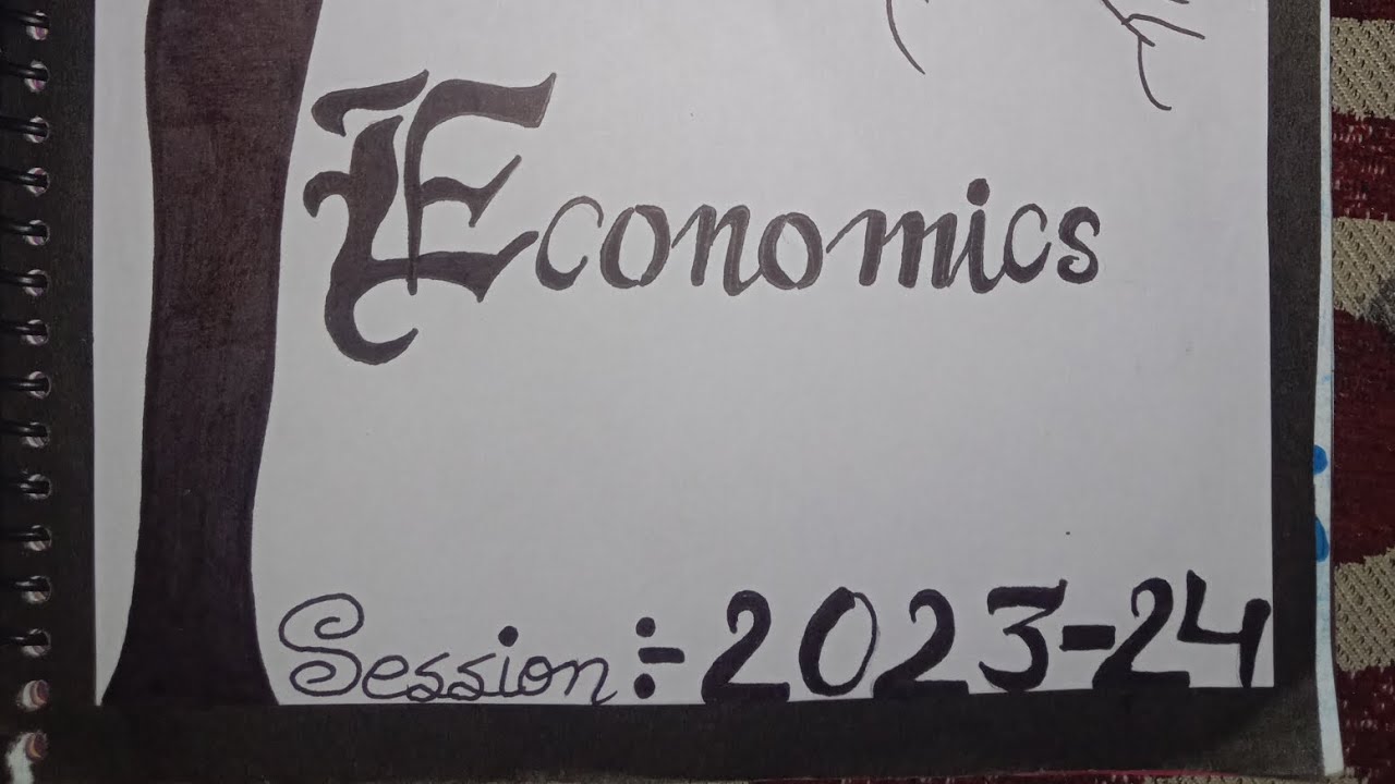 Economics project file class 12 - YouTube